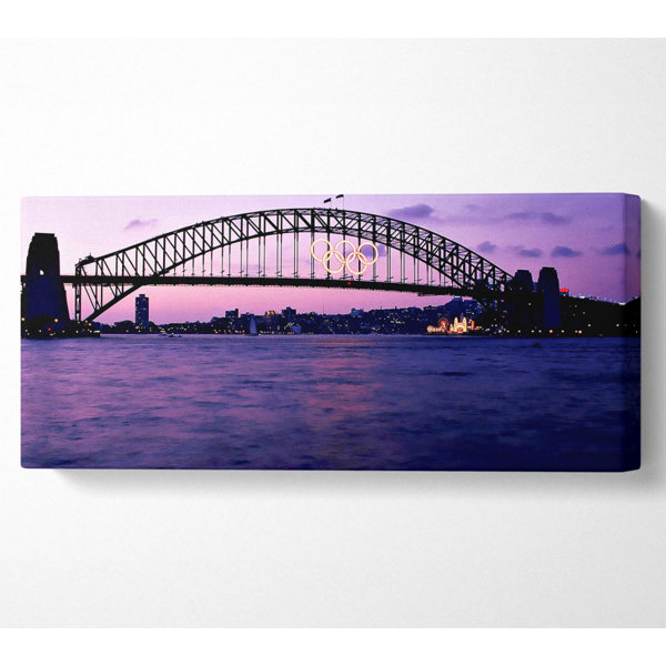 Ebern Designs Sydney Harbour Bridge Rosa Reflexionen Druck Wayfair De